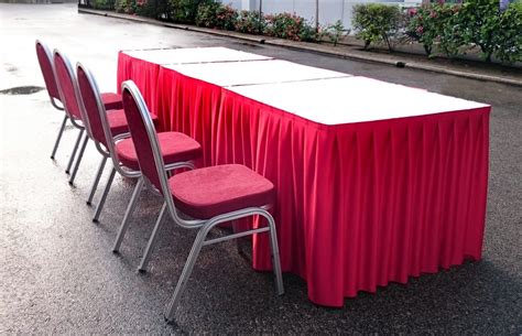 Full Square Table Set Up Kian Lee Seng Chairs Tables Rental Pte Ltd