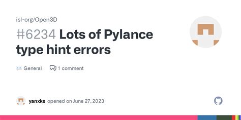 lots of pylance type hint errors · isl org open3d · discussion 6234