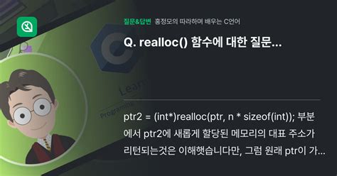 Realloc 함수에 대한 질문 인프런 커뮤니티 질문and답변