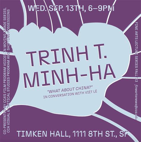 Voices In Moving Image Trinh T Minh Ha Cca Portal