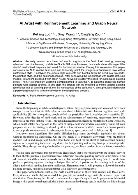 PDF AI Artist With Reinforcement Learning And Graph Neural Network