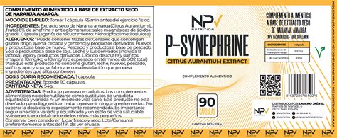 P Synephrine Citrus Aurantium Extract 30mg 90 Vegan Caps Npv Nutrition Npv Nutrition