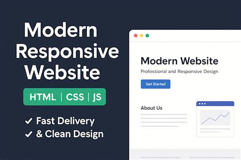 Design A Modern And Responsive Website Using Html Css And Javascript By Esstech Fiverr
