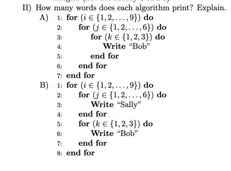 Solved 2 2 3 4 5 6 Ii How Many Words Does Each