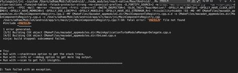 Task App BuildCMakeDebug Arm V A Where Is Rncli H File I Am Trying To Build The App And