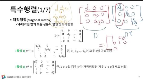 Hocw It 선형대수학행렬과 행렬대수 9차시 Youtube