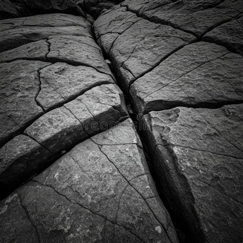 Cracked Rocky Surface With Angular Patterns The Gray Rock Featuring
