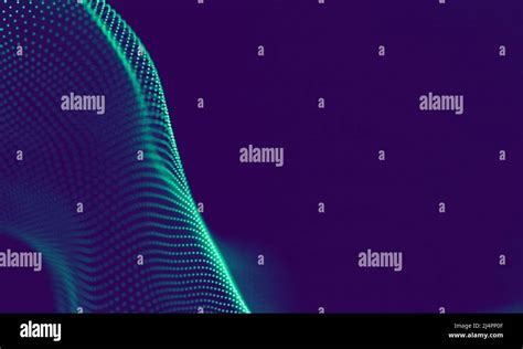 Abstract Blue Geometrical Background Connection Structure Science