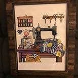 Janlynn 14 Count Antique Sewing Room Cross Stitch Kit 12