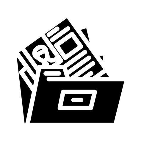 Portfolio Folder Interview Job Glyph Icon Illustration 60184751 Vector Art At Vecteezy