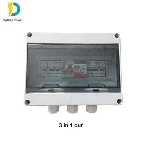 Solar Pv Array Dc Combiner Box 1000v Ip65 Abs Plastic 6 In 1 Out Design Manual Switch High