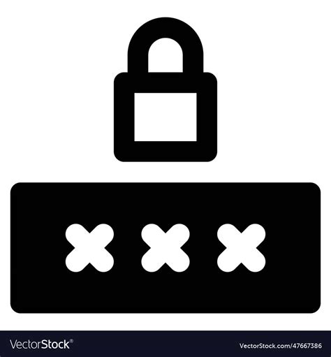 A Unique Character For Device Privacy Password Vector Image