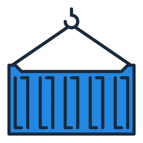 Blue Shipping Container Colored Concept Icon 60182443 Vector Art At