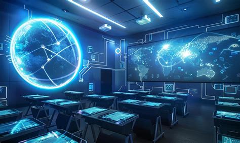 A Classroom With A Map Of The Universe On The Wall Premium Ai