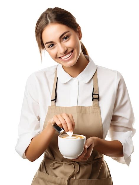 Premium Ai Image Creative Female Barista In Cafe Ai Generated