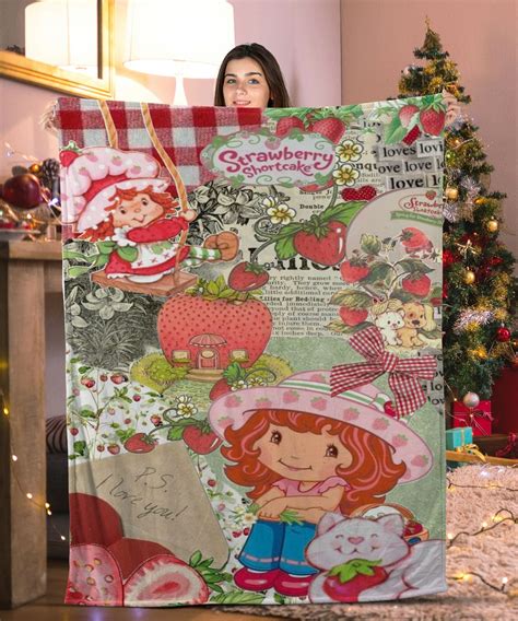 Strawberry Shortcake Strawberry Blanket Bipubunny Store