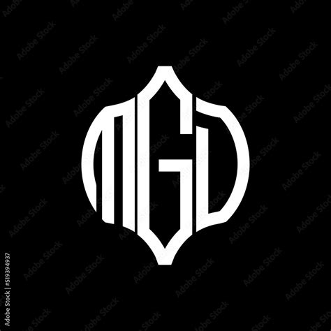 Mgd Letter Logo Mgd Best Black Background Vector Image Mgd Monogram