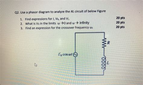 Solved Q2 Use A Phasor Diagram To Analyze The Rl Circuit Of