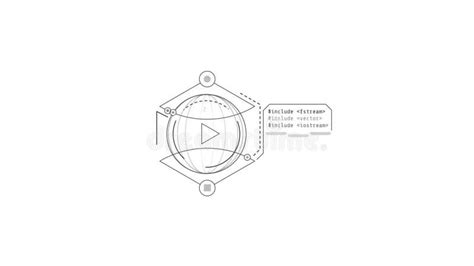 Looped Animation Of A Sphere In A Rhombus HUD Element Stock Footage