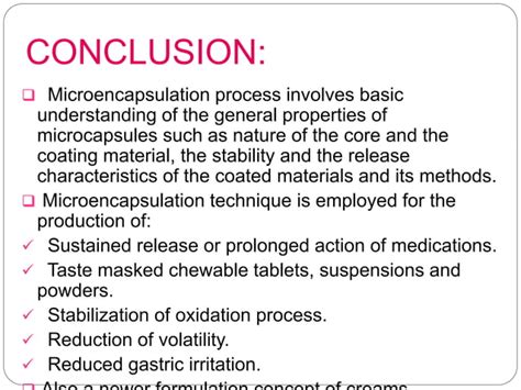 Coacervation Phase Separation Technique In Micro Encapsulation Pptx Chemistry Science