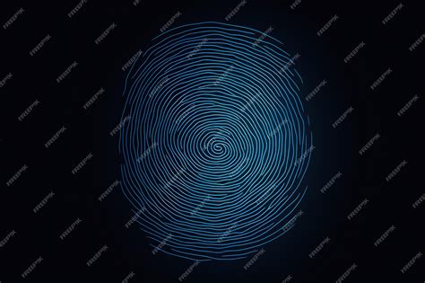 Premium Photo Fingerprint Identification Technology Background