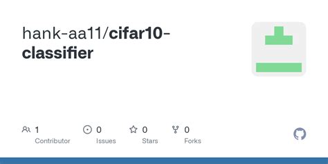 github hank aa11 cifar10 classifier