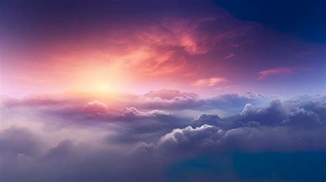 Premium Photo Unreal Sky With Clouds Neon Generation Ai