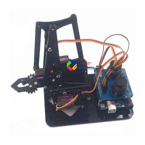 Bộ Cánh Tay Robot 4 Dof đầy đủ điều Khiển Joystick Nhựa Acrylic