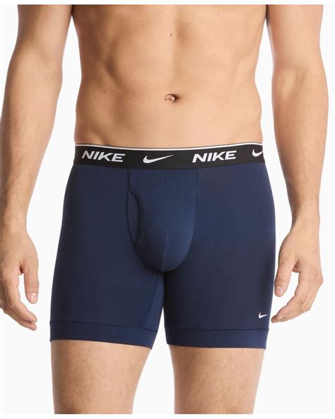 Nike Dri Fit Essential Cotton Stretch Boxer Briefs In Blue For Men Lyst