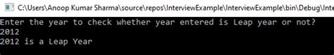 Program To Check Whether The Entered Year Is Leap Year Or Not IT Tutorials With Example