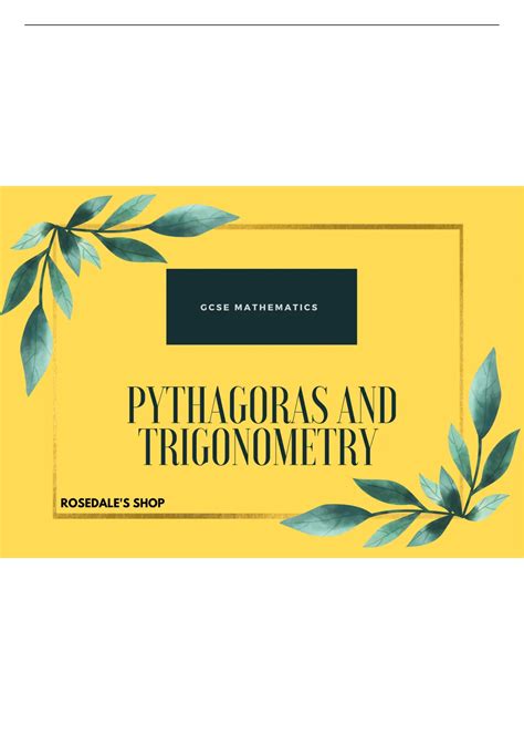 Pythagoras And Trigonometry Revision Notes Tips And Answers Highertier