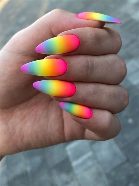40 Outstanding Rainbow Nail Designs 2023