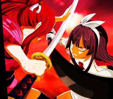Fairy Tail Erza Vs Kagura Is Time To Fight By Sensationalgames On Deviantart