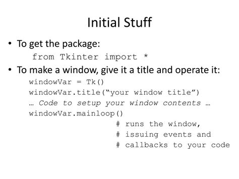Ppt Tkinter Basics Powerpoint Presentation Free Download Id2185431