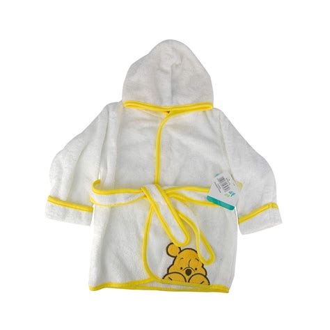 Disney Winnie The Pooh Infants Bathrobe White Peekaboo