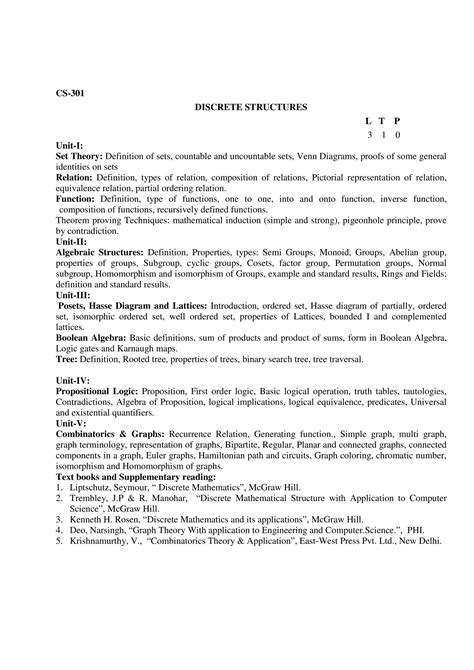 btech computer science syllabus pdf