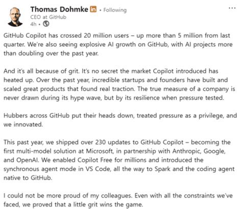 깃허브 코파일럿 사용자 2천만 시대ai 코딩 플랫폼 주도