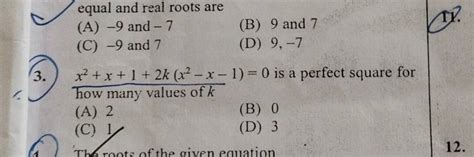 Equal And Real Roots Are Filo