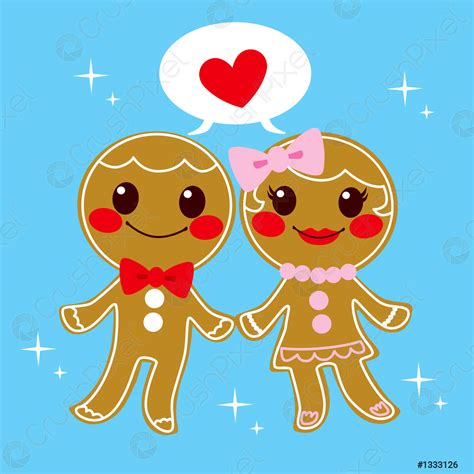 Gingerbread Couple Stock Vector 1333126 Crushpixel