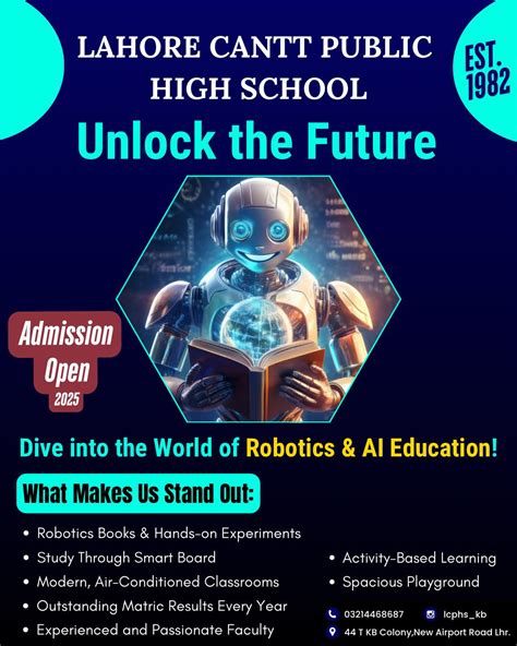 Lahore Unlock The Future With Robotics And Ai 🤖 Lcphs Is Introducing Robotics And Ai Education