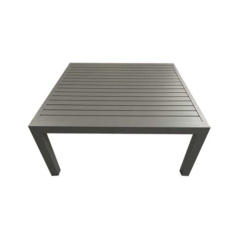 Cub Square Coffee Table Grey Aluminium Patio Warehouse