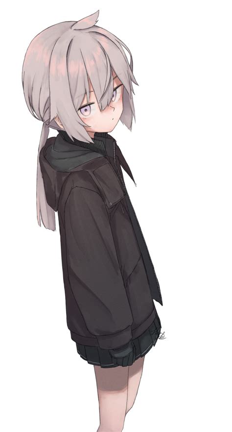 Safebooru Absurdres Ahoge Black Gloves Brown Jacket Collar Girls