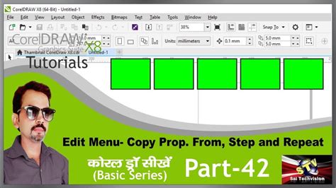 How To Use Copy Property From Step And Repeat Option In Coreldraw X8 Basic Series Part 42