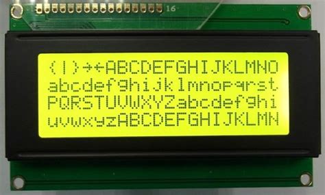 20x4 Character Lcd Display Black On Yellowgreen Jhd204ahd44780 Buy Online
