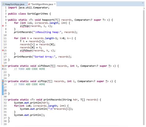 Solved How Would I Write The Siftup And Siftdown Method I