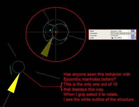 Eccentric Manhole Display Issue Autodesk Community