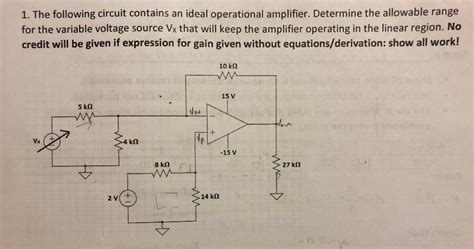 solved 1 the following circuit contains an ideal