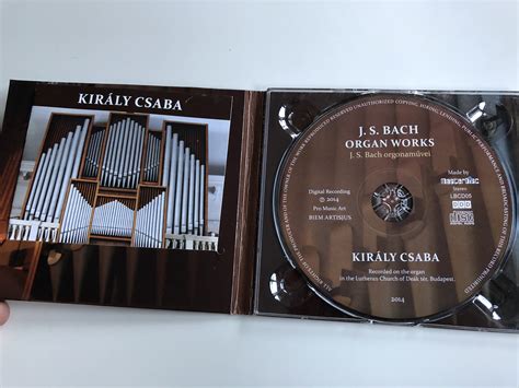 Király Csaba J S Bach Organ Works J S Bach Orgonaművei Masterdisc Audio Cd 2014 Stereo