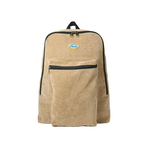 이미스 트윌 벨벳 백팩 베이지 Emis Kream