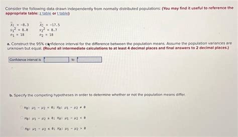 Solved Consider The Following Data Drawn Independently From